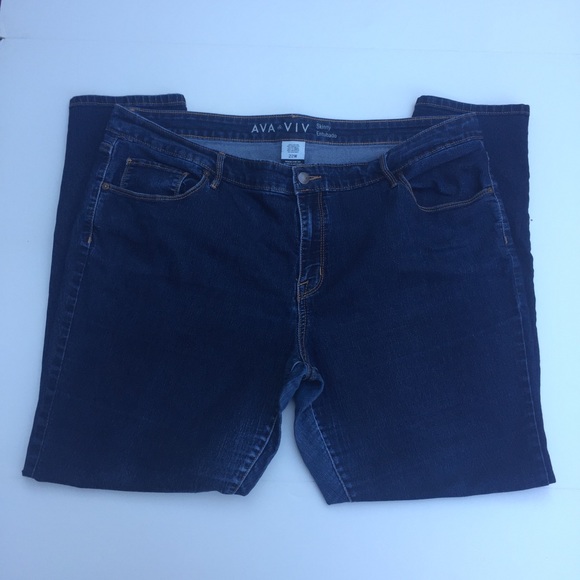 Ava & Viv | Jeans | Ava Viv Skinny Blue Jeans Power Stretch | Poshmark